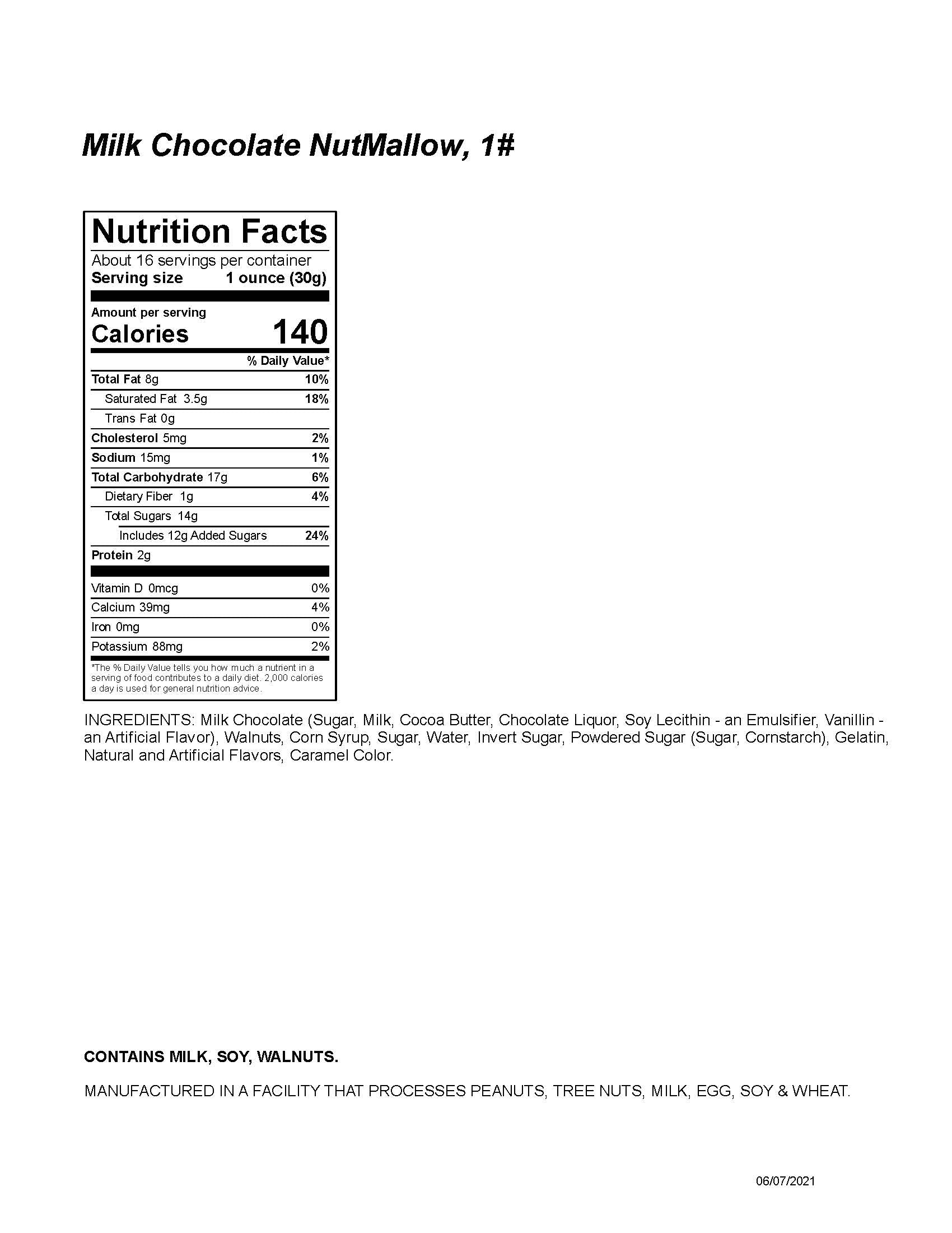 NutMallow™– Milk 1lb